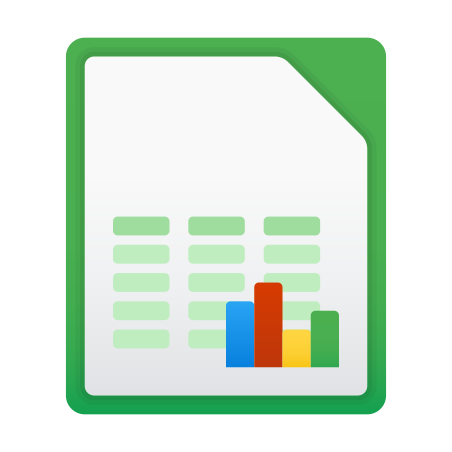 Libre Office Calc Icon im Windows 11 Color Stil
