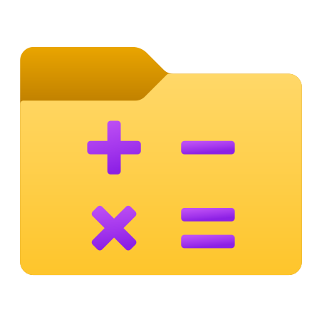 Math Folder icon in Windows 11 Color Style