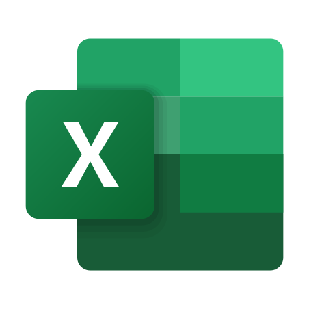 Microsoft Excel 2019 icon in Windows 11 Color Style