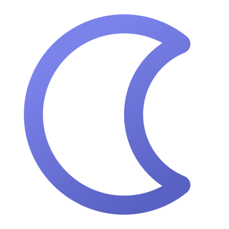 Moon Symbol icon in Windows 11 Color Style