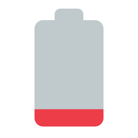 Nearly Empty Battery icon in Windows 11 Color Style
