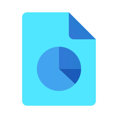 Pie Chart Report icon in Windows 11 Color Style