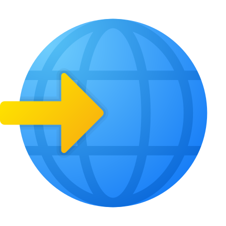 Rotating Globe icon in Windows 11 Color Style