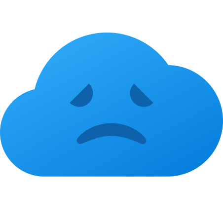 Sad Cloud icon in Windows 11 Color Style