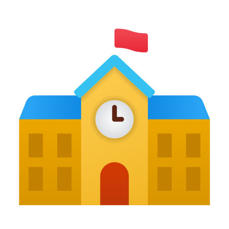 School Building icon in Windows 11 Color Style