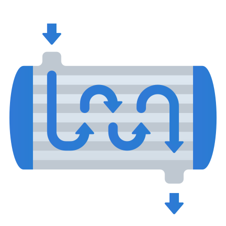 Shell and Tube Heat Exchanger icon in Windows 11 Color Style