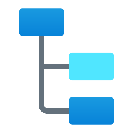 Stacked Organizational Chart Highlighted First Node icon in Windows 11 ...