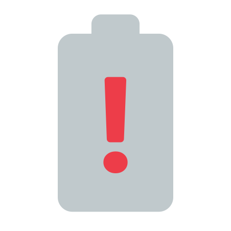 Warning Battery icon in Windows 11 Color Style