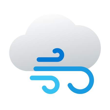 Windy Weather icon in Windows 11 Color Style