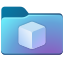 3d Objects Folder icon in Windows 11 Color Style