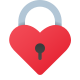 Heart Lock icon in Windows 11 Color Style