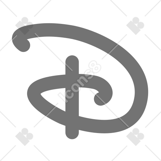 Grey Disney Plus Icon