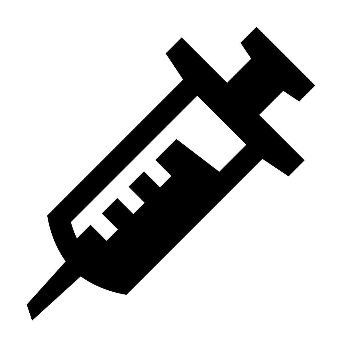 Syringe Icon SVG and Vector for Medical Designs