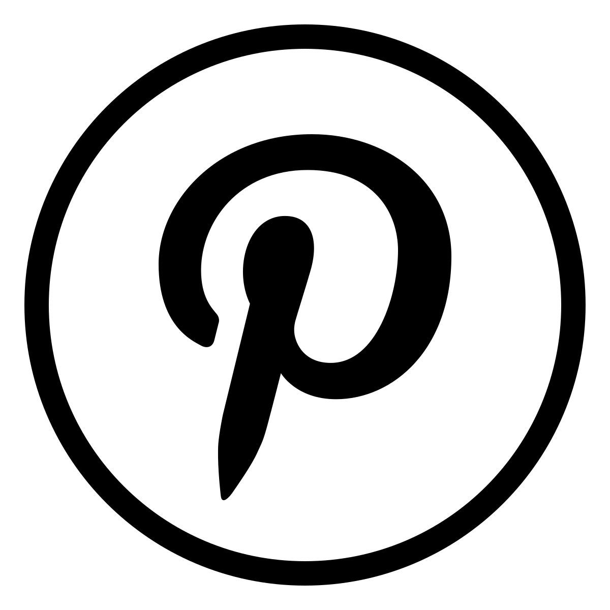 Hvit Pinterest Icon Png