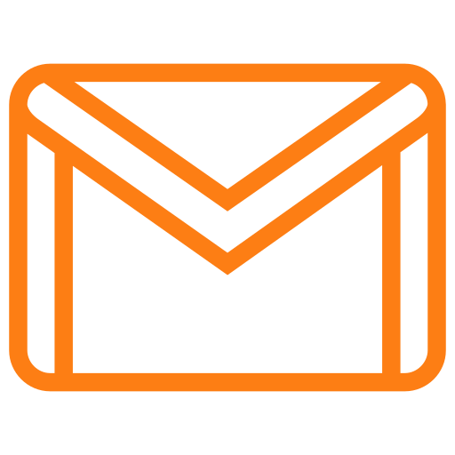 Mail Orange Icon Email Icon Special Orange Round Button — Stock