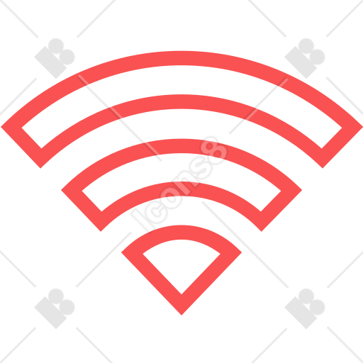 Wifi Icon Red Wifi Icon Stickers For Sale | Redbubble