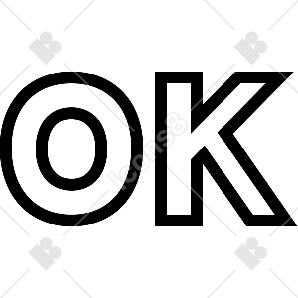 Ok Icon Black
