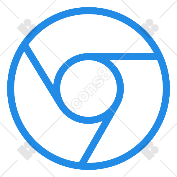Chrome Icon Blue