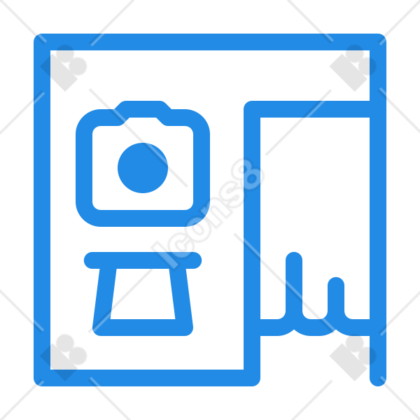 Blue Photo Booth Icon