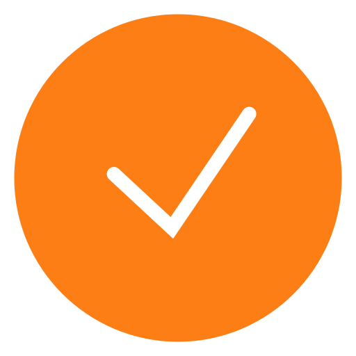 Orange Check Mark Png