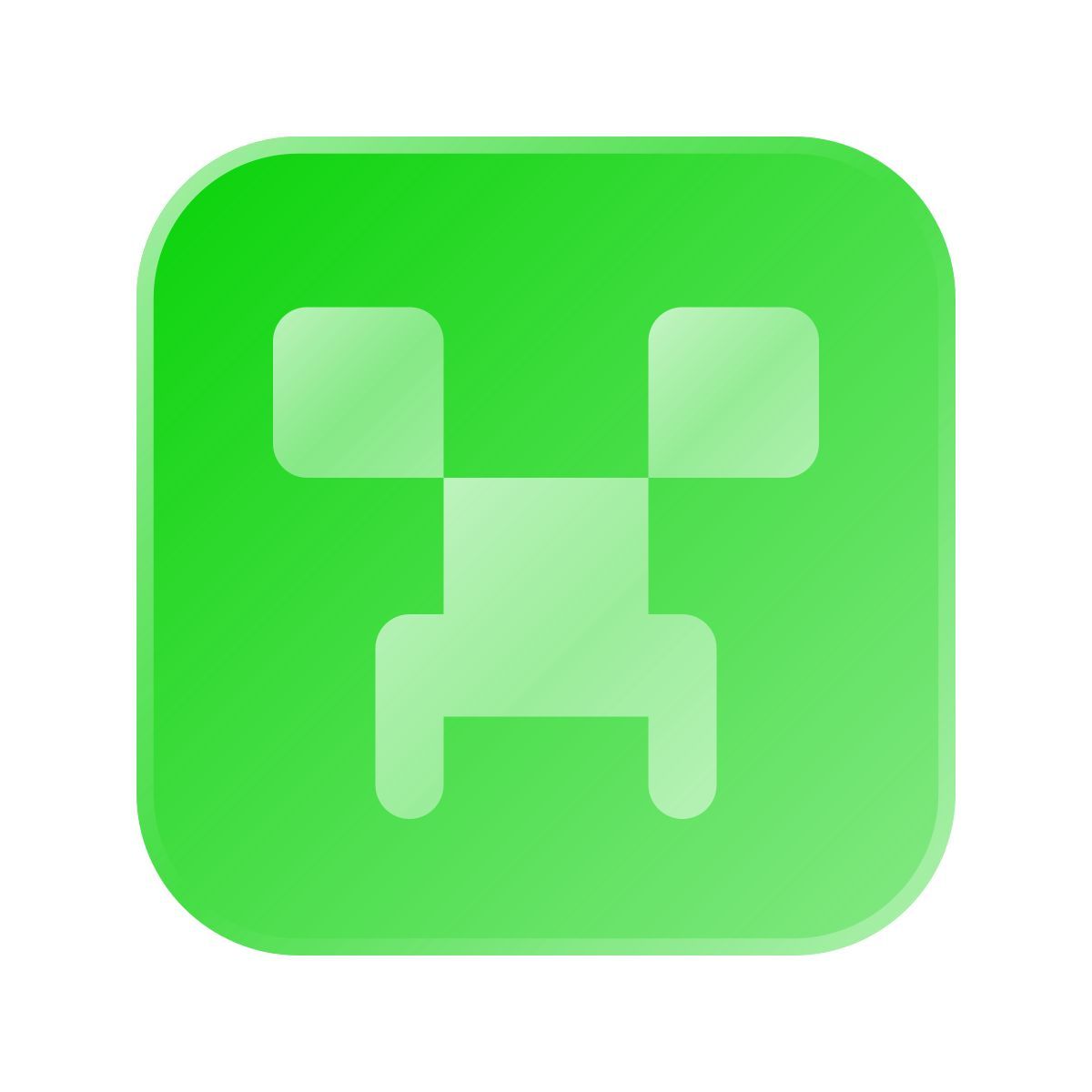 Minecraft Creeper icon in Windows 11 Color Style