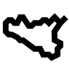 Sicilia icon in Material Outlined Style