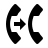 Call Transfer icon in Cute Outline Style