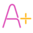 Increase Font icon in Neon Style