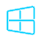 Windows 10 icon in Neon Style