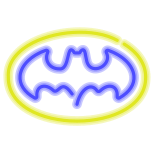 Batman icon in Neon Style