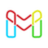 Gmail icon in Neon Style