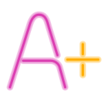 Increase Font icon in Neon Style