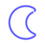 Moon Symbol icon in Neon Style