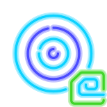 RFID Sensor icon in Neon Style