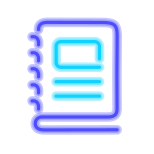 Spiral Bound Booklet icon in Neon Style