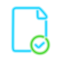 Check File icon in Cute Outline Style