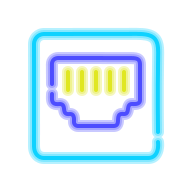 Ethernet Off icon in Cute Color Style