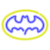 Batman icon in Neon Style
