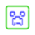 Minecraft Creeper Icon im Neon Stil