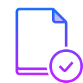 Check File icon in Gradient Line Style