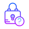 Passwort vergessen Icon im Gradient Line Stil