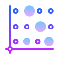 Heat Map icon in Gradient Line Style