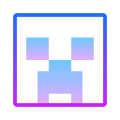 Minecraft Creeper icon in Gradient Line Style