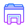 File Explorer icon in Gradient Line Style