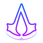 Assassins Creed Logo icon in Gradient Line Style