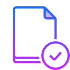 Check File icon in Gradient Line Style