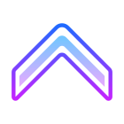 Chevron Up icon in Gradient Line Style