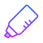 Chisel Tip Marker icon in Gradient Line Style