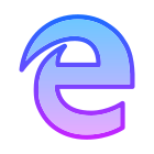 Microsoft Edge icon in Gradient Line Style