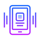 Shake Phone icon in Gradient Line Style